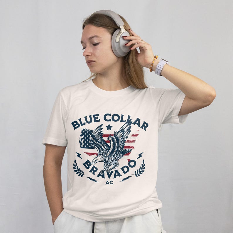 Blue Collar Bravado Eagle Printable,american Pride Digital Art, USA ...