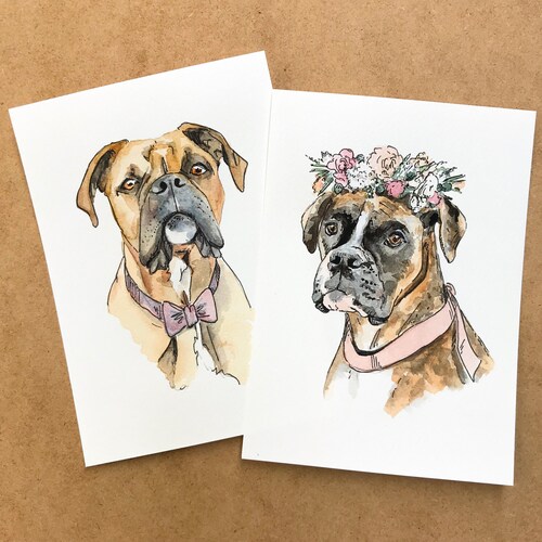 Custom Pet Portrait Pet Painting Personalized Portrait - Etsy