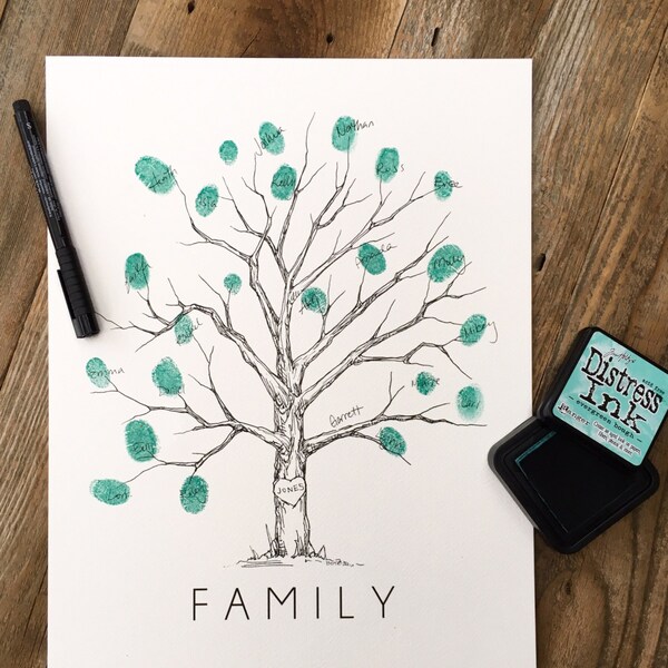 Fingerprint Family Tree Kit - Etsy
