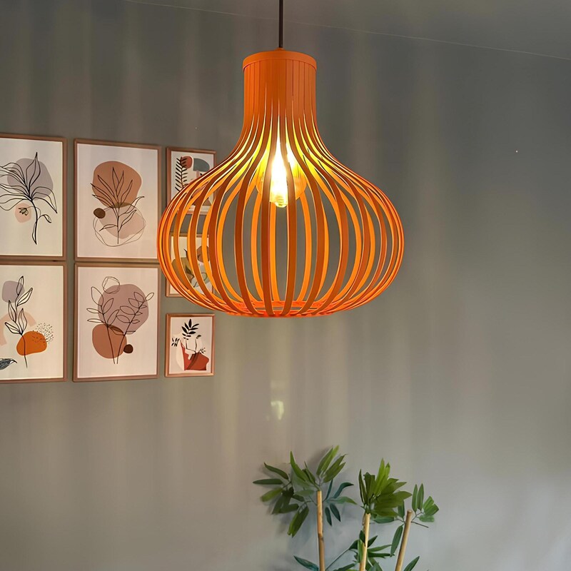 Orange Ceiling Light - Etsy
