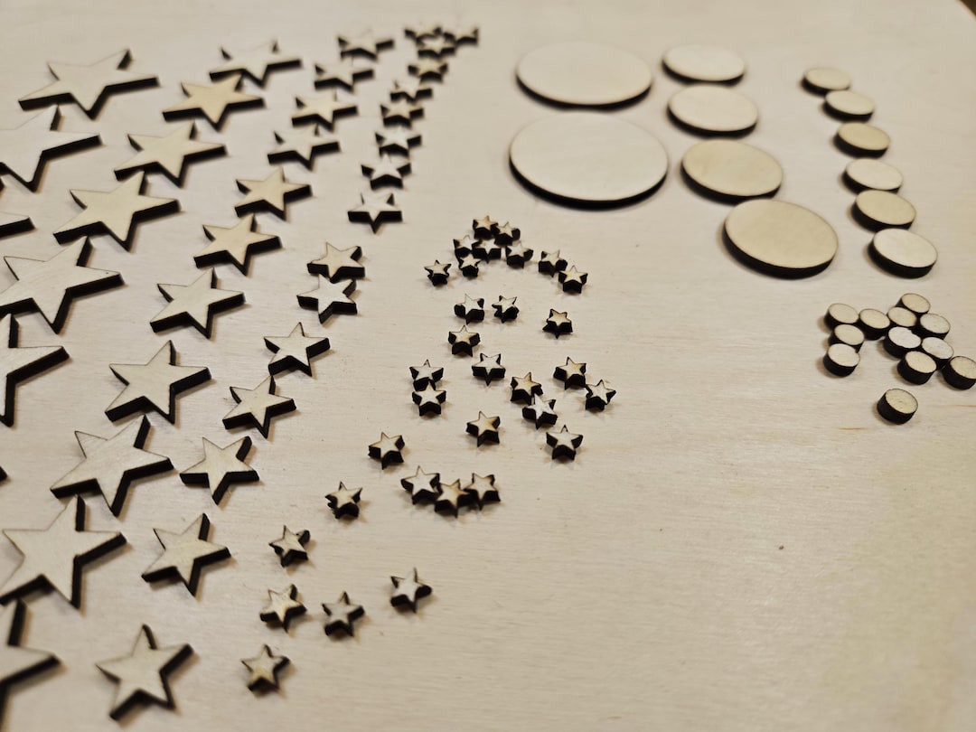 Laser Cut Stars and Moons - Unfinished Wooden Pieces for Your Crafting ...
