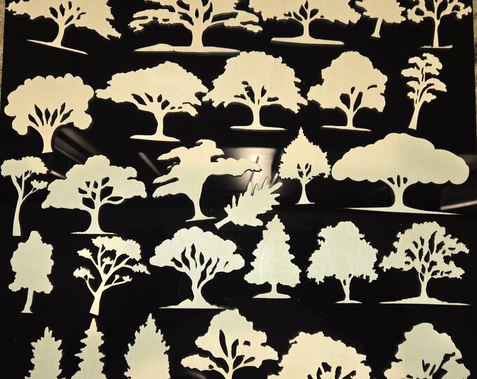 Laser Cut Tree Set #1 - Unfinished Wooden Tree Pieces for Your Crafting ...