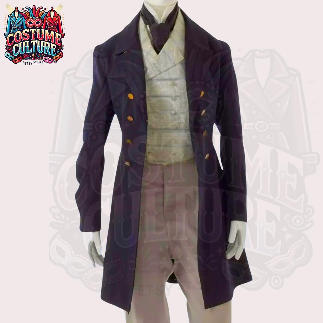Men’s Regency Victorian Trench Coat Outfit – Handmade 1800s Gentleman ...
