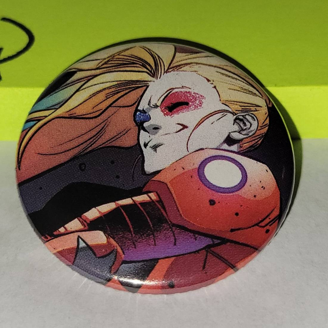 Comic Book Button// Harley Quinn