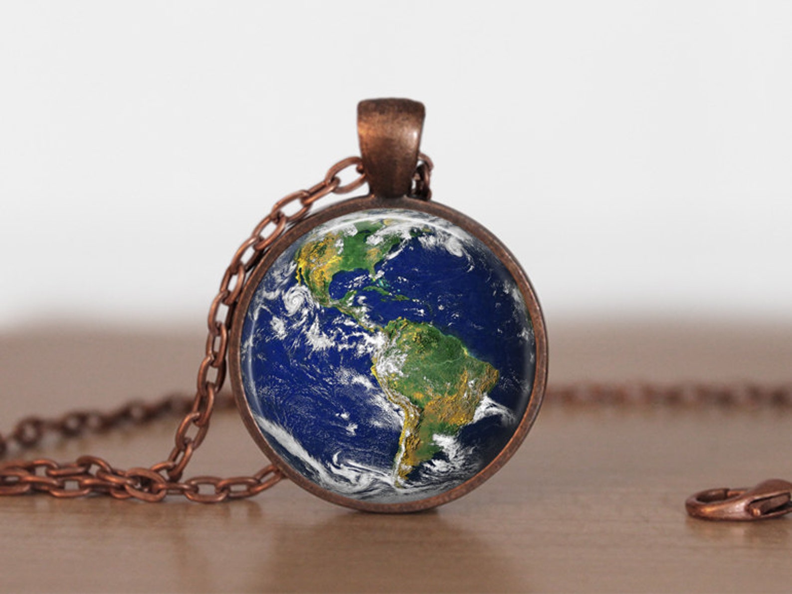 Earth Necklace, Earth Pendant, Earth Jewelry, Earth Charm, Space ...