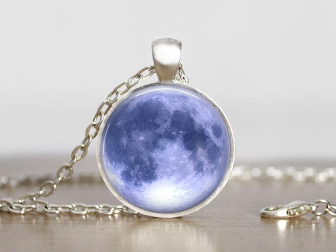 Blue Moon Necklace, Blue Moon Pendant, Blue Moon Jewelry, Blue Moon ...