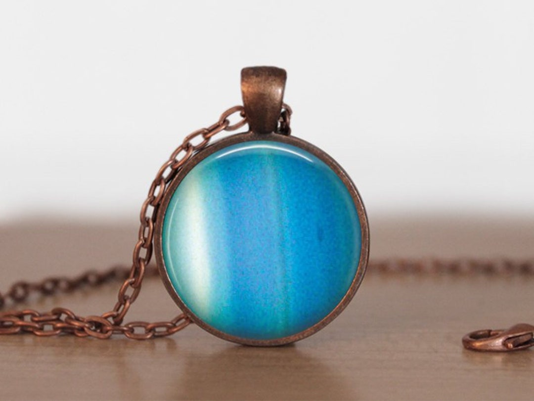 Uranus Necklace, Uranus Pendant, Uranus Jewelry, Uranuscharm, Space ...