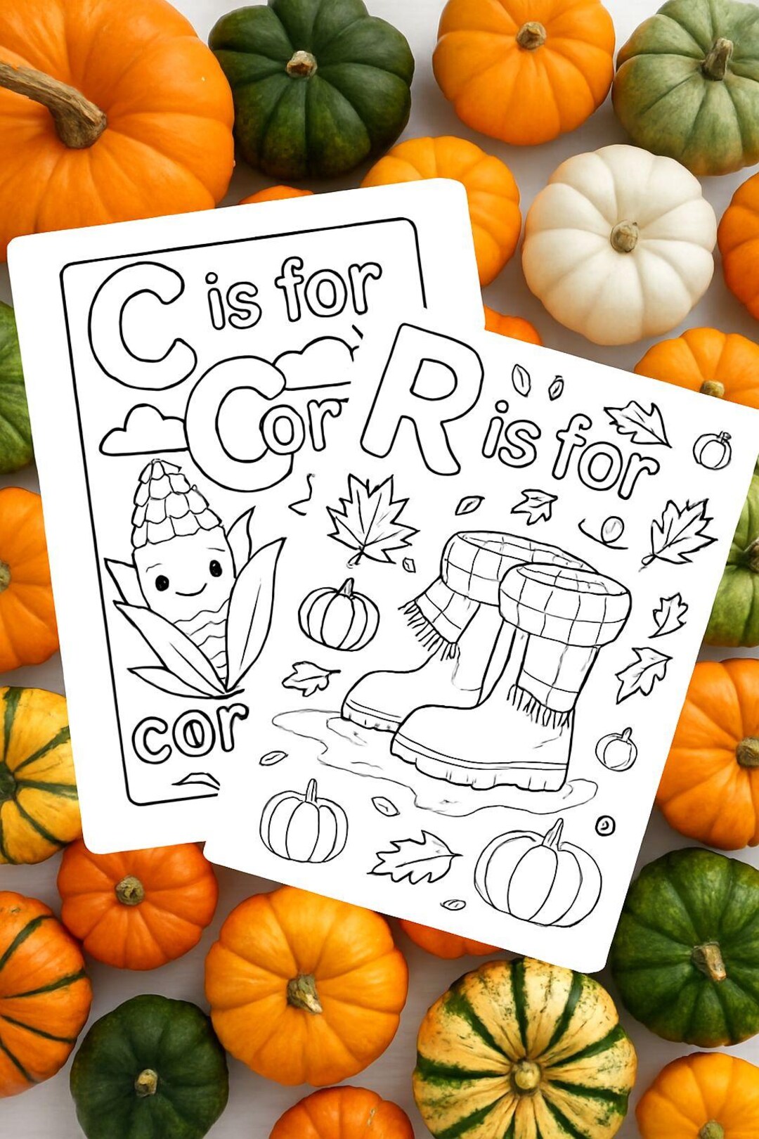 Fall ABC Coloring Book: Autumn Alphabet Activity (PDF) - Etsy
