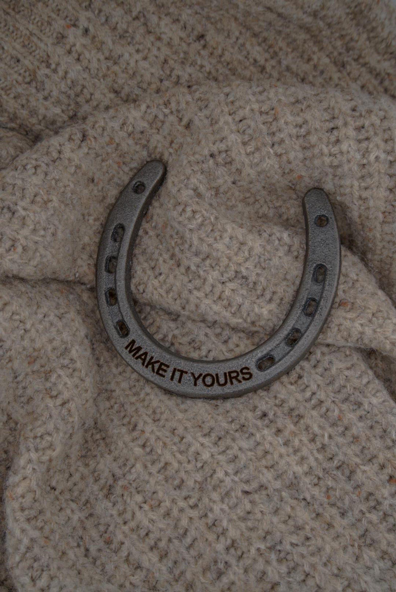 Engraved Cast Iron Horseshoe – Personalized Home Blessing Decor, Rustic ...