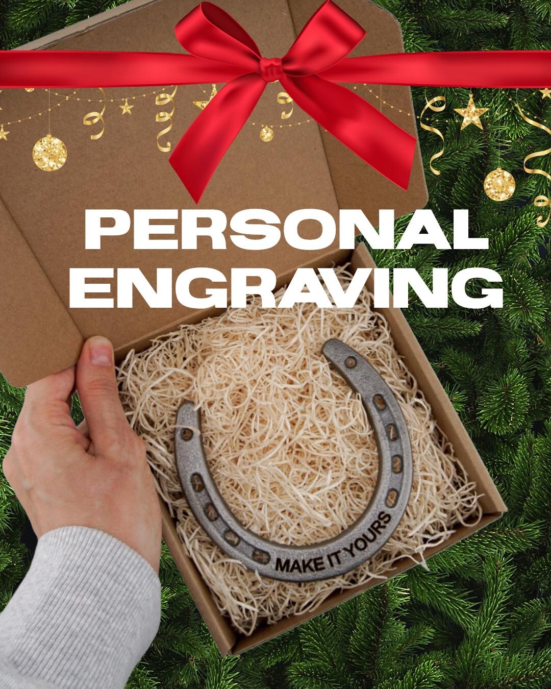 Engraved Cast Iron Horseshoe Christmas Gift – Personalized Rustic ...