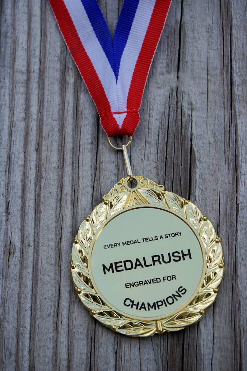 Custom Engraved Medal: Gold, Silver or Bronze Achievement Award With ...
