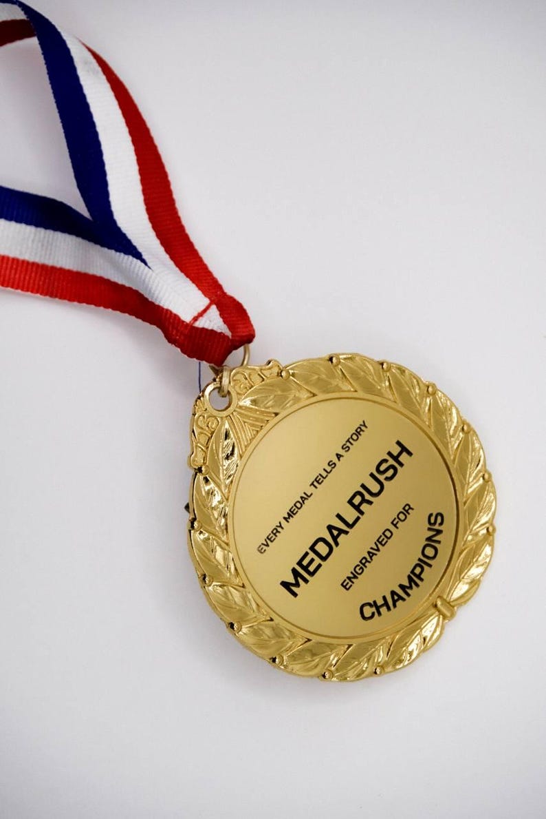 Custom Engraved Medal: Gold, Silver or Bronze Achievement Award With ...