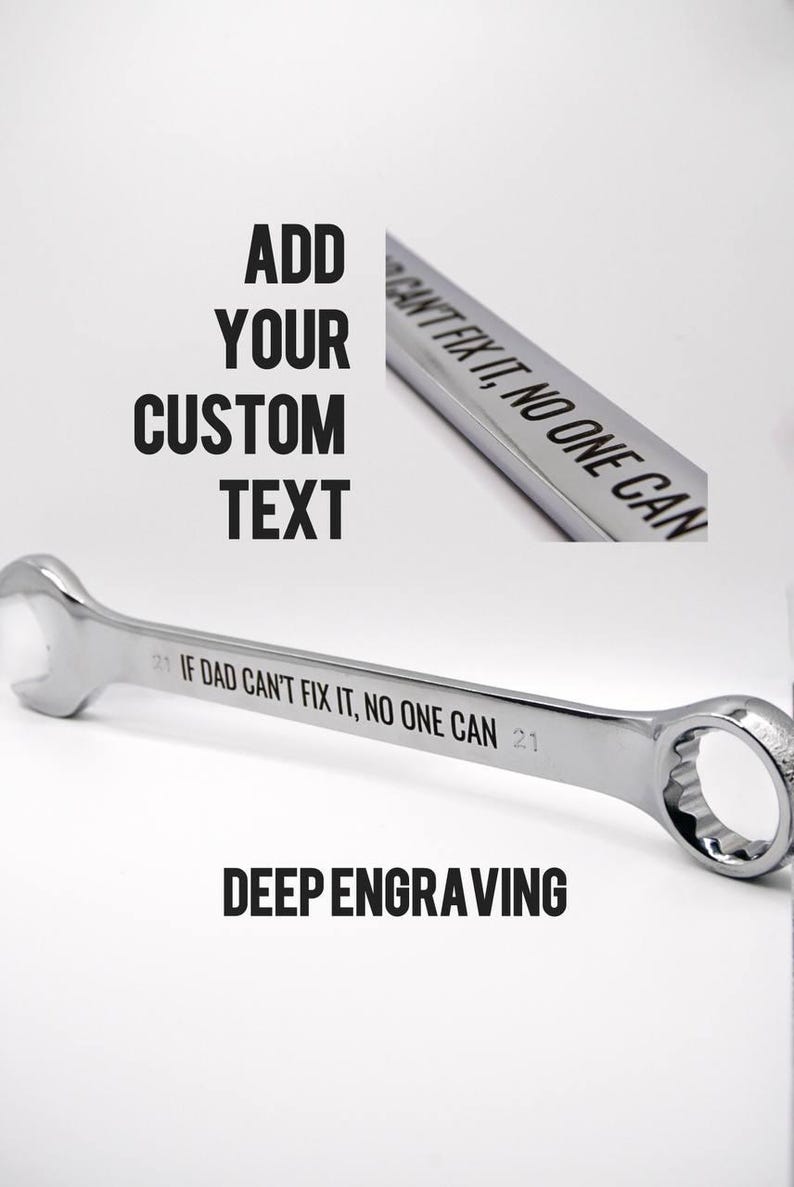 Personalized Engraved Wrench Gift – Deep Laser Engraving | Custom ...