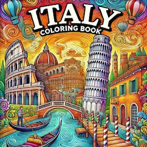 Italy Coloring Book – Digital & Printable Fun With Iconic Italian ...