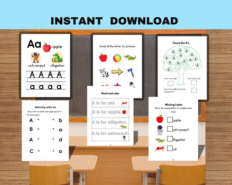 Letter A Worksheets Bundle | 30+ Preschool & Kindergarten Printables ...