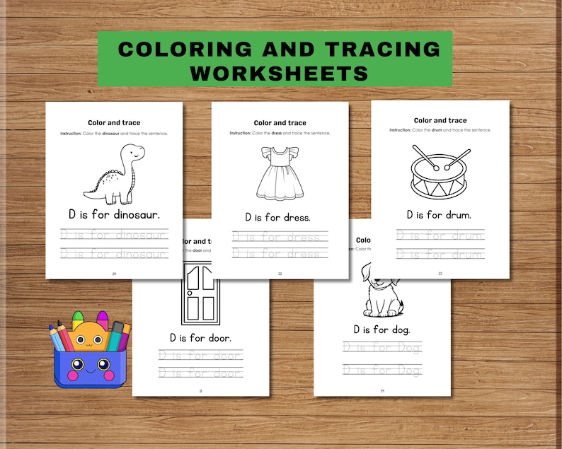 Letter D Worksheets Bundle: 50+ Preschool & Kindergarten Tracing ...