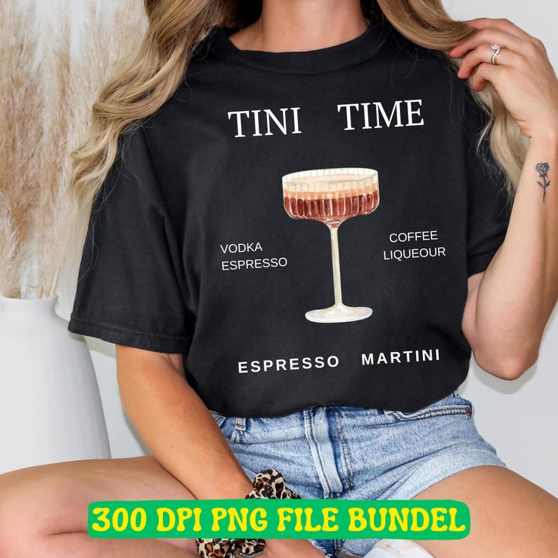Espresso Martini PNG | Tini Time Png | Espresso Bow PNG | Martini With ...
