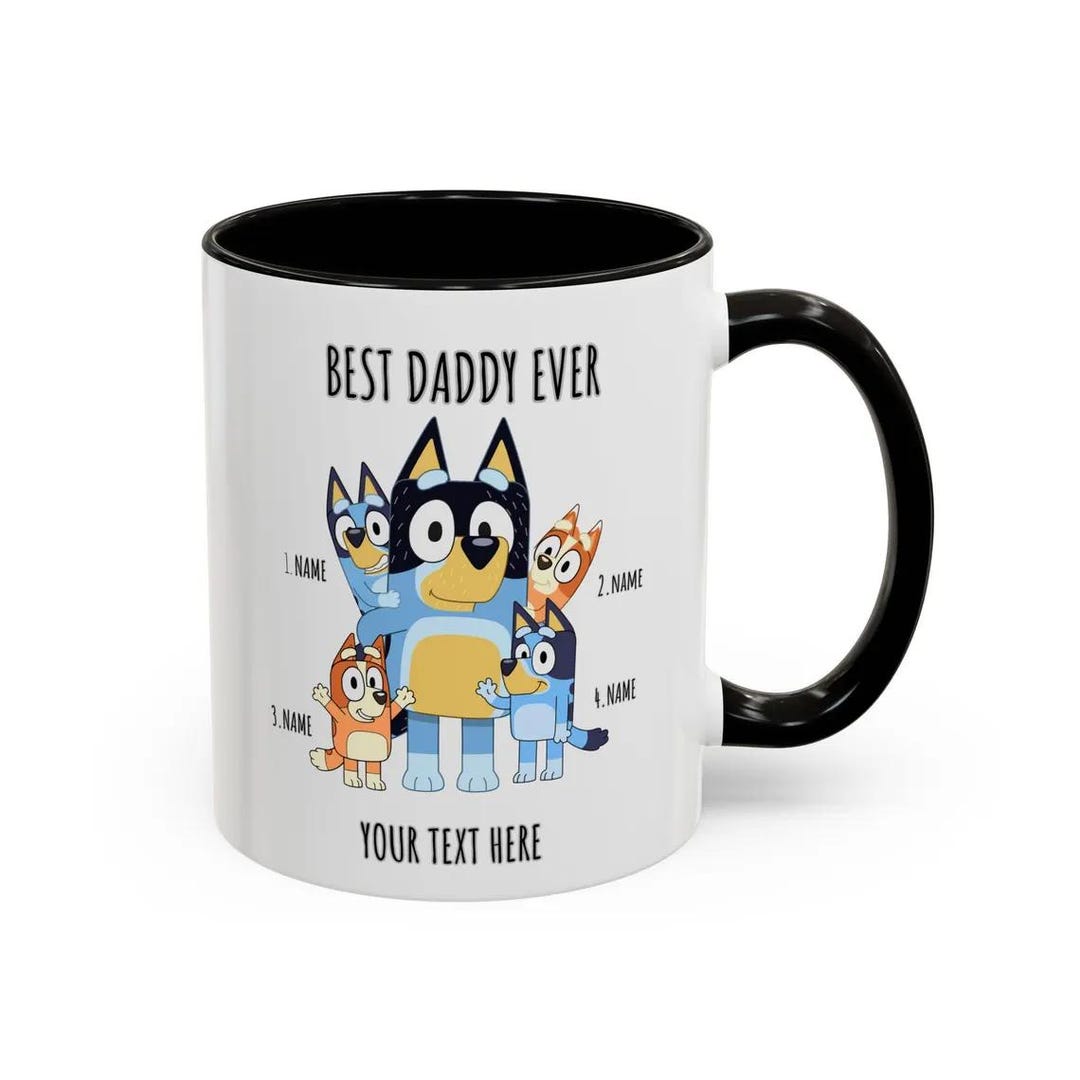 Personalized Bluey Mug, Best Dad Ever, Bluey Mug, Best Dad Ever Mug ...