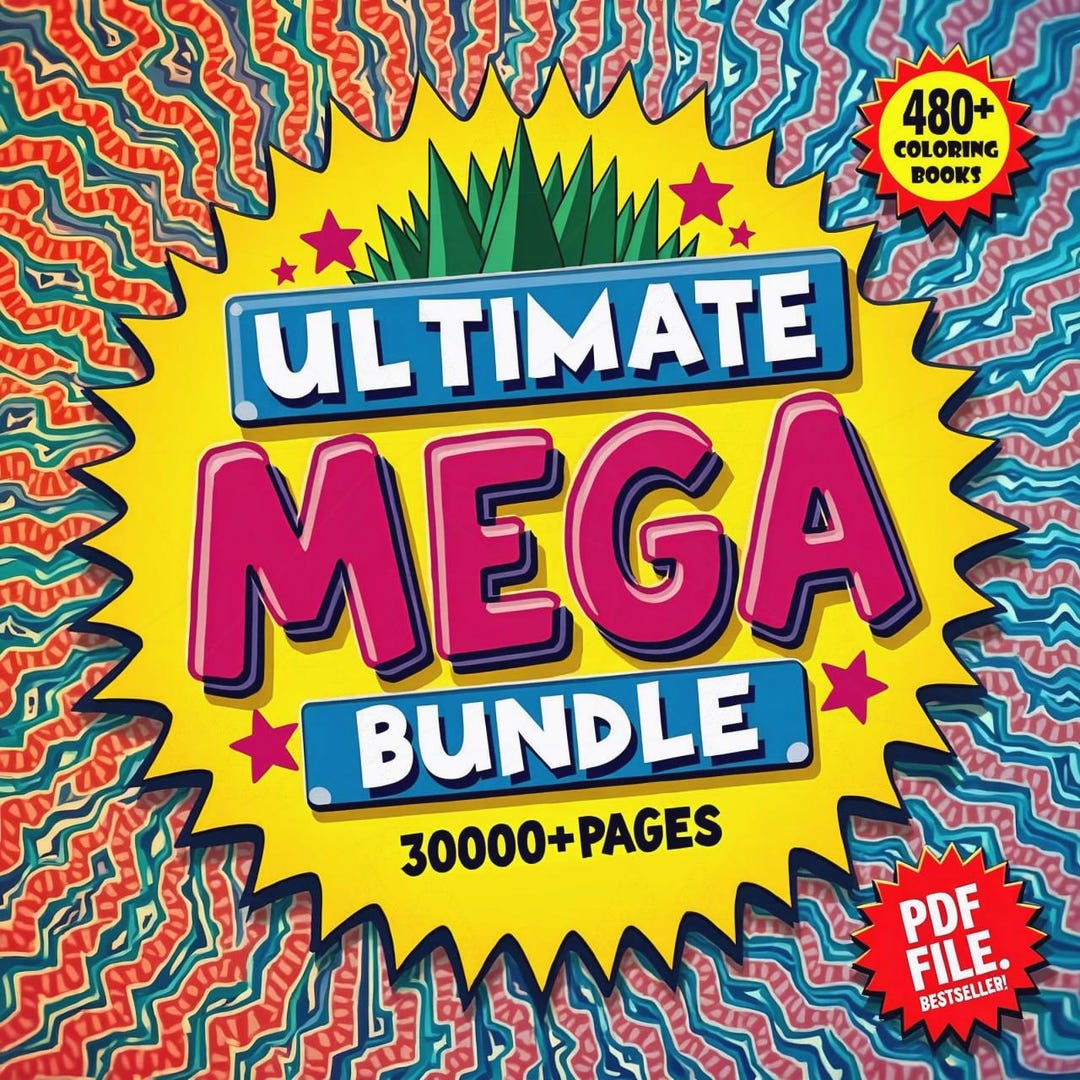 30000+ Coloring Pages Mega Bundle, Coloring Book, Comfy Days, Cozy ...