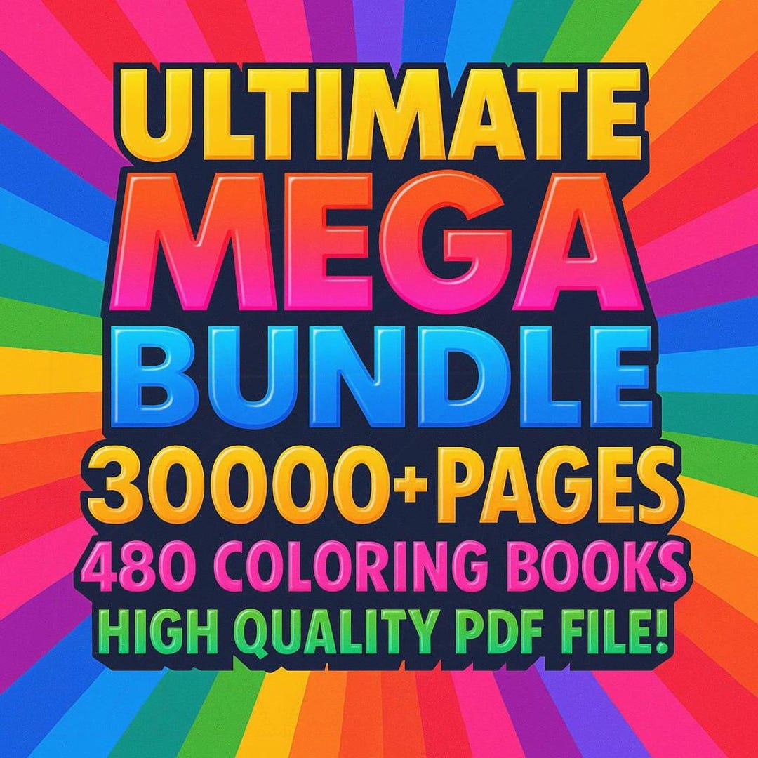30000+ Coloring Pages Mega Bundle, Coloring Pages, Cozy Days, Cute ...