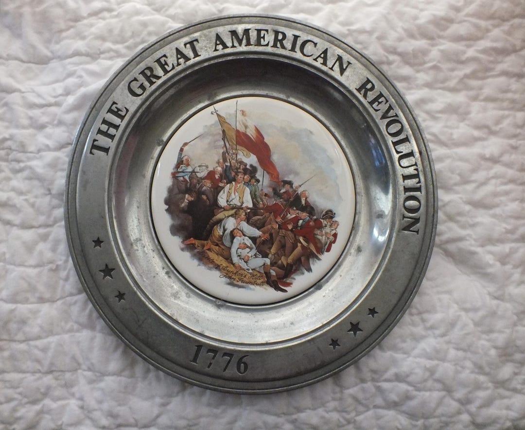 The Great American Revolution 1776 Vintage Collectible Plate Pewter ...