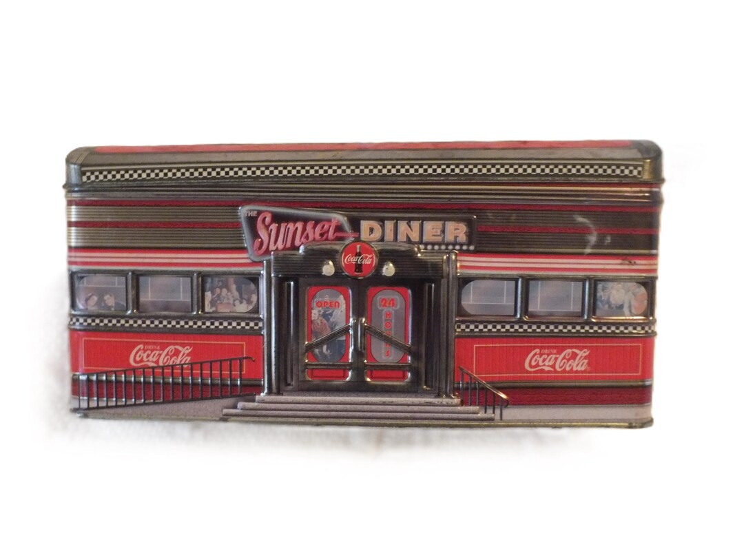 Sunset Diner Coca Cola Tin Box Collectible - Etsy