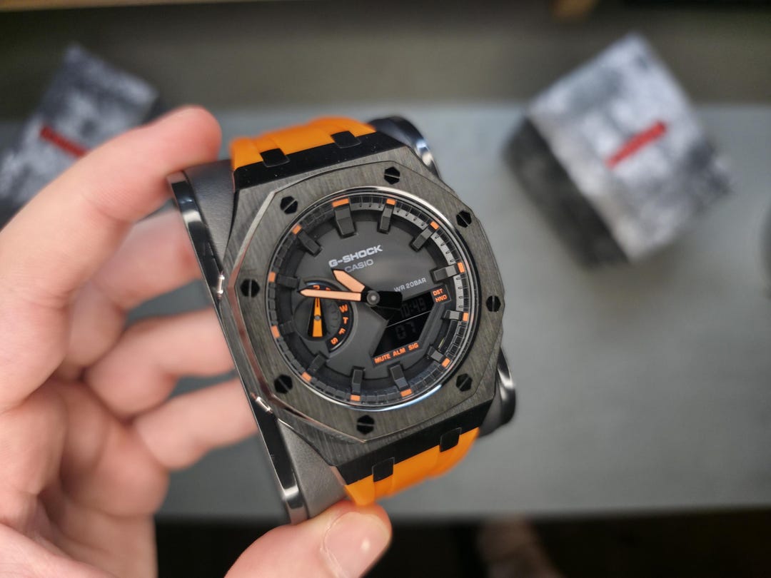Casio G Shock GA-2100 Custom Built (orange/black) - Etsy