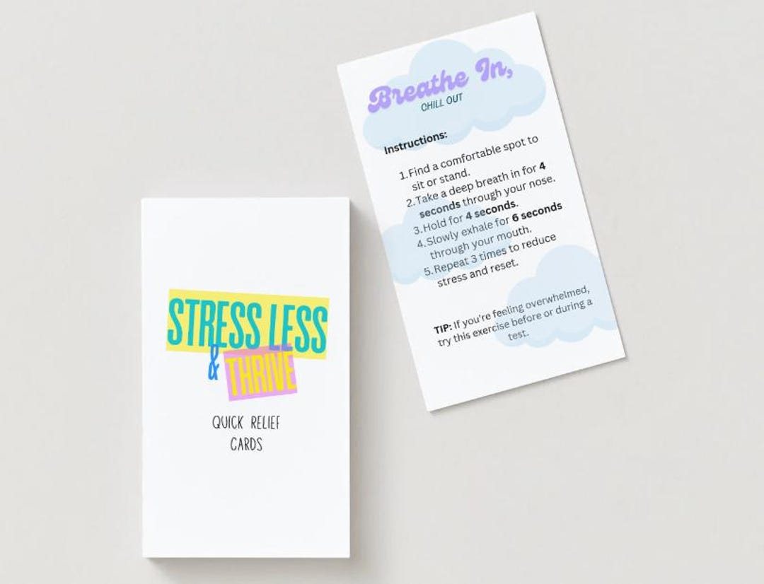 Grounding Technique Cards for Anxiety – Stress Relief Keychain for ...