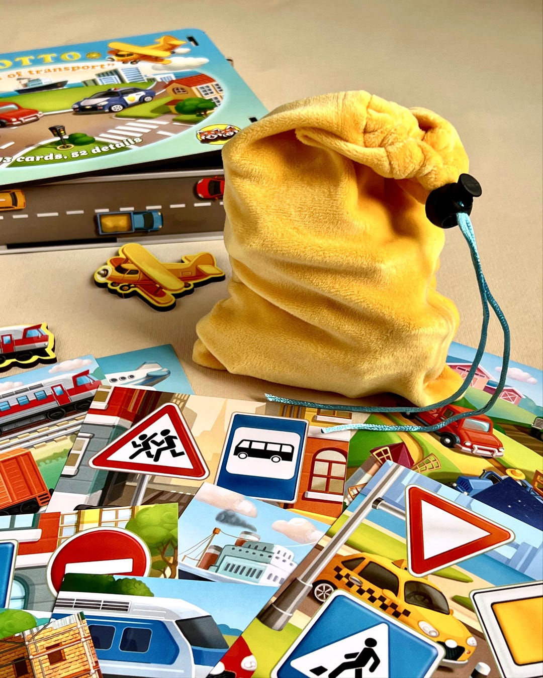 Montessori Transportation Lotto Matching Game Learn Vehicles & Road ...