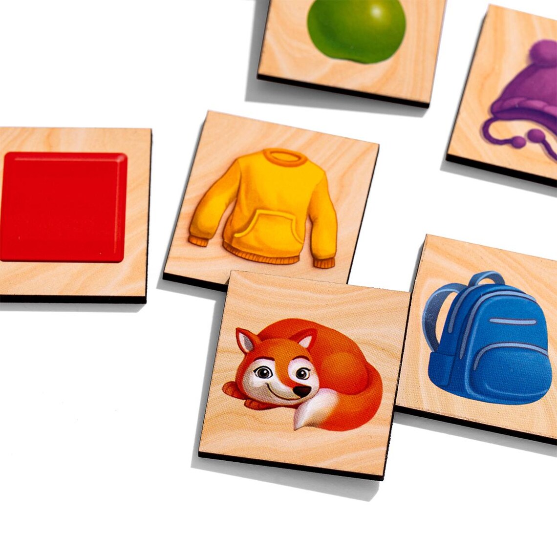 Montessori Color Sorting Game – Wooden Association Board for Toddlers ...