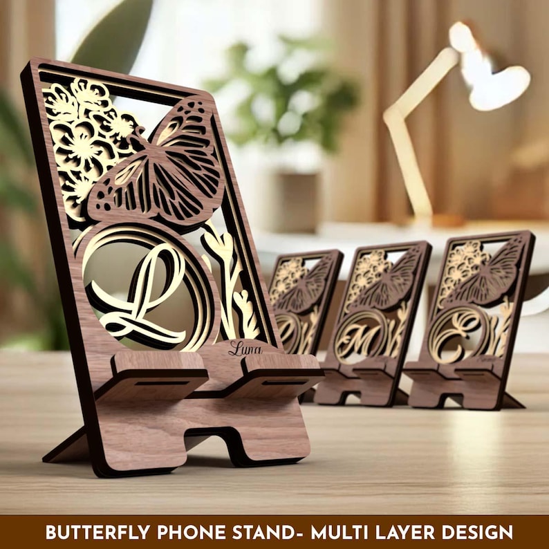 5 Nature Designs, 104 Monogram Phone Bundle, Laser Cut Svg Files ...
