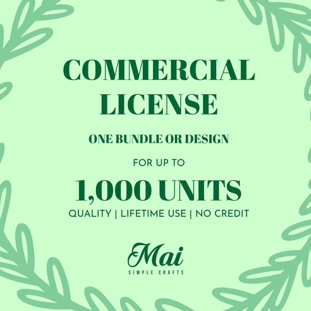 Mai Simple Crafts - Commercial License (up to 1,000 Units) - Etsy