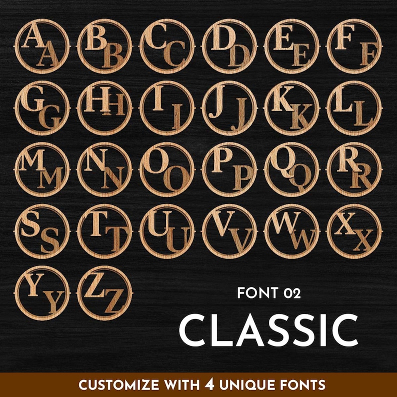 Swap Ring Bundle 05, SVG Font Bundle , Double Monograms, 4 Fonts, 104 ...