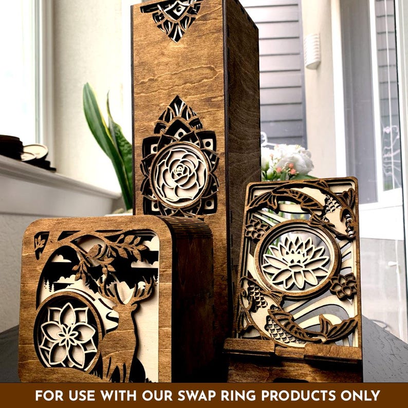 Swap Ring Bundle 04, Birth Flowers SVG Bundle, 24 Flowers, Laser Cut ...