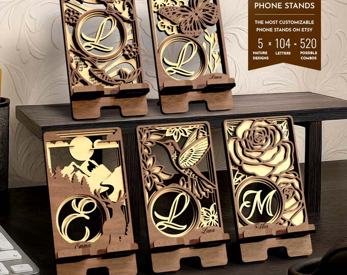 Laser Cut HDF Phone Stand | 2-piece Holder With Charging Slot - Etsy Canada