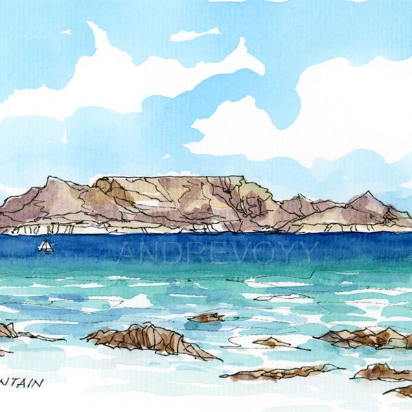 Table Mountain Painting - Etsy