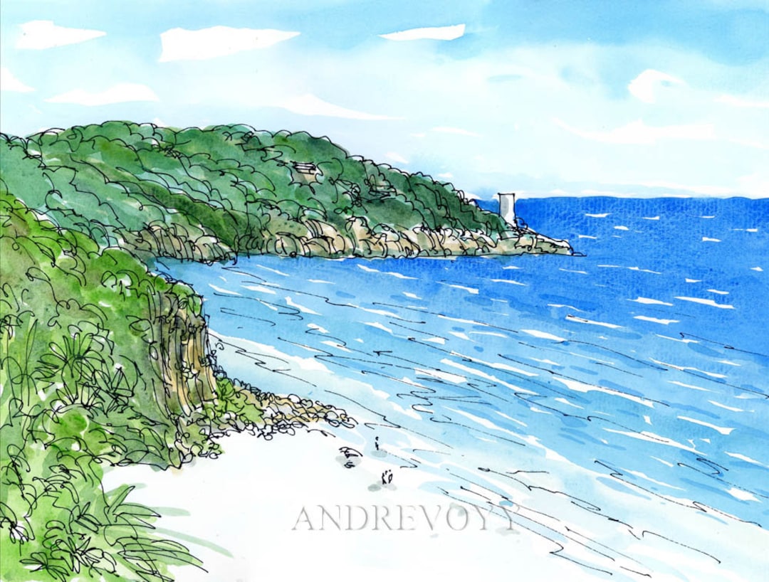 Gaeta Italy Art Print From an Original Watercolor Painting - Etsy
