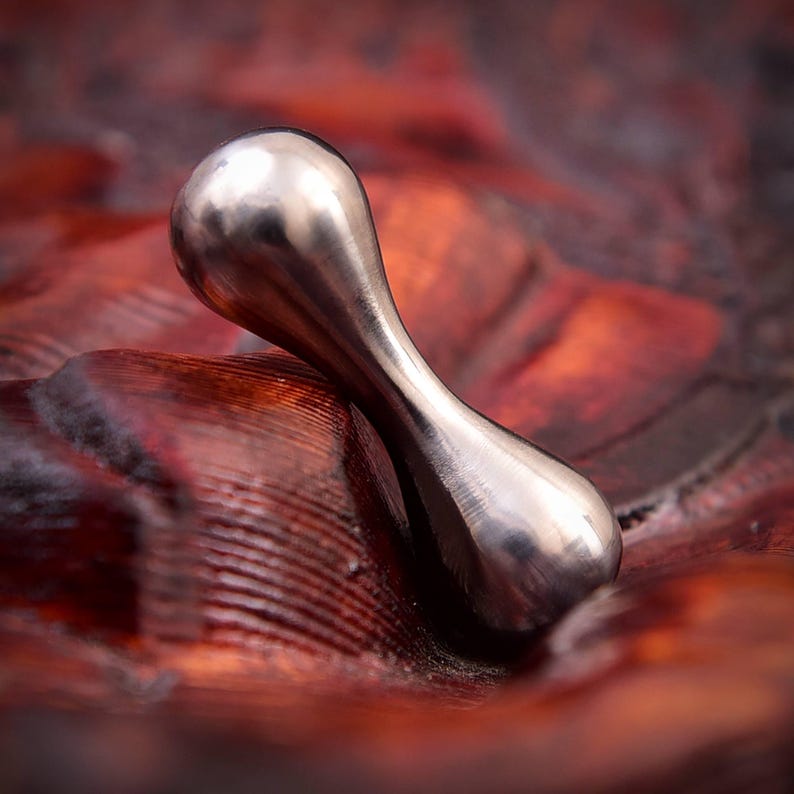 Finger Fidget Titanium Made Knuckle Bone Two Faced Natural Titanium ...