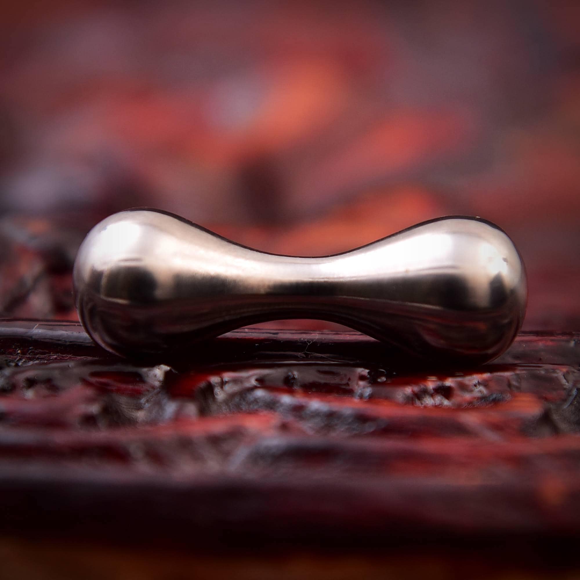 Finger Fidget Titanium Made Knuckle Bone Two Faced Natural Titanium ...