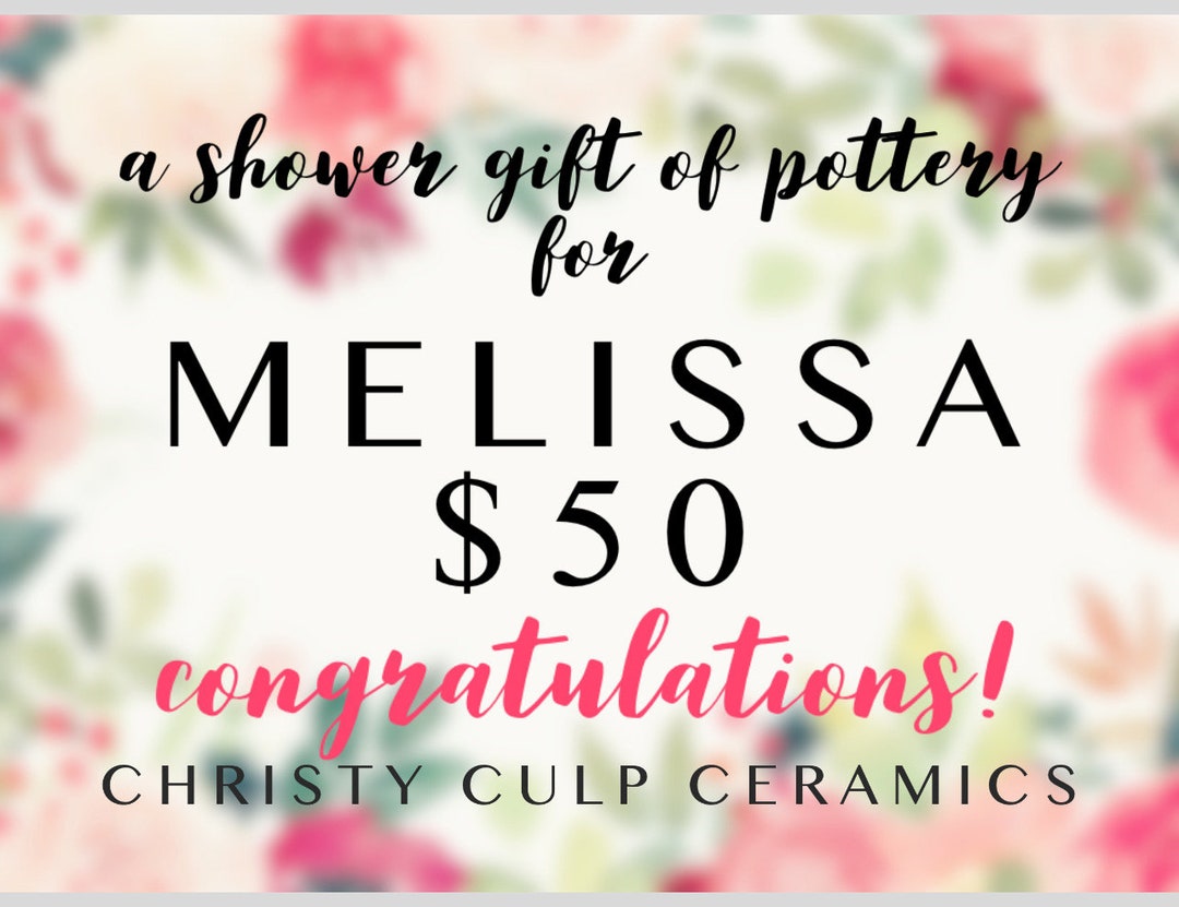 Gift Certificate for Melissa Bechtold - Etsy