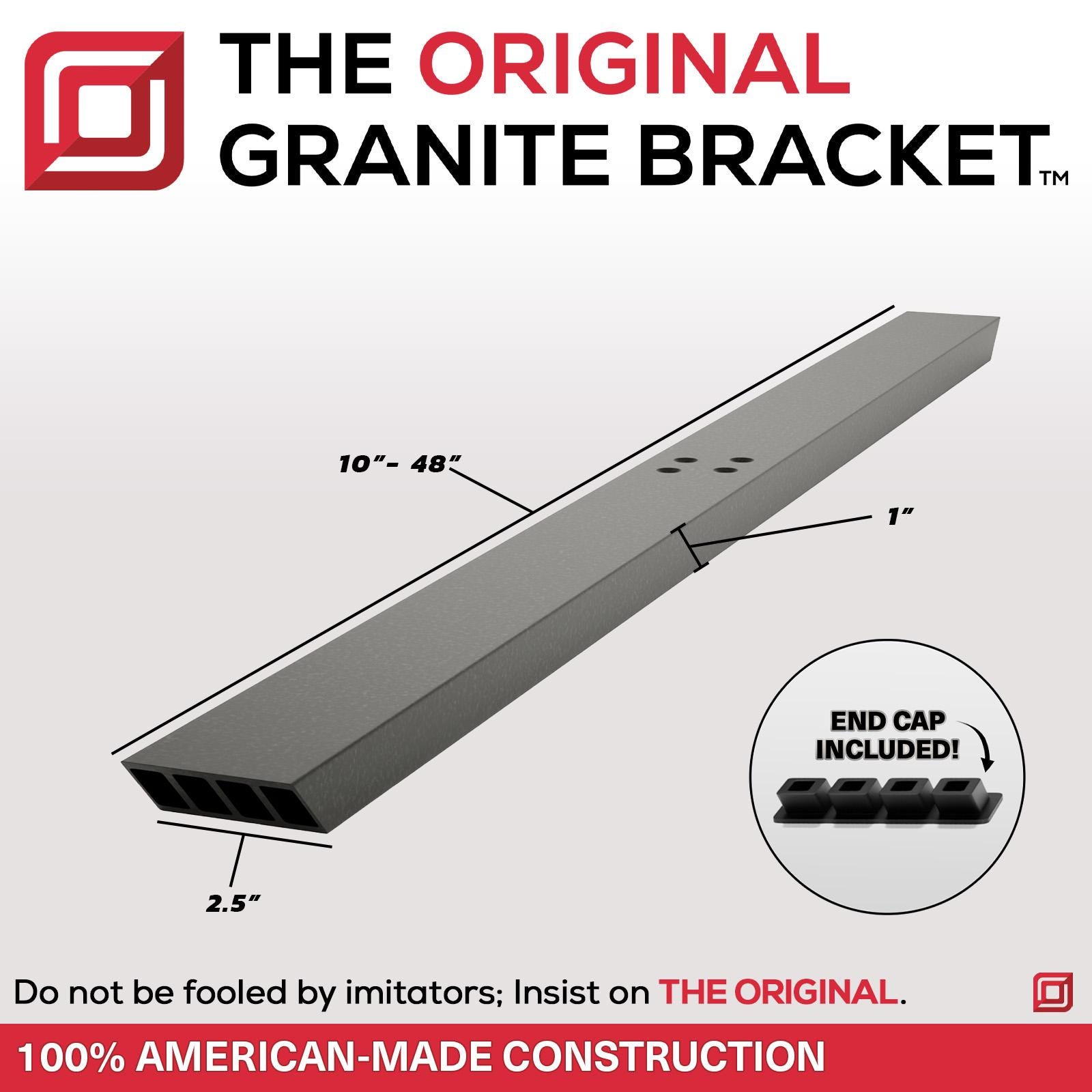 The Original™ Flat Wall Countertop Support Bracket in Industrial ...