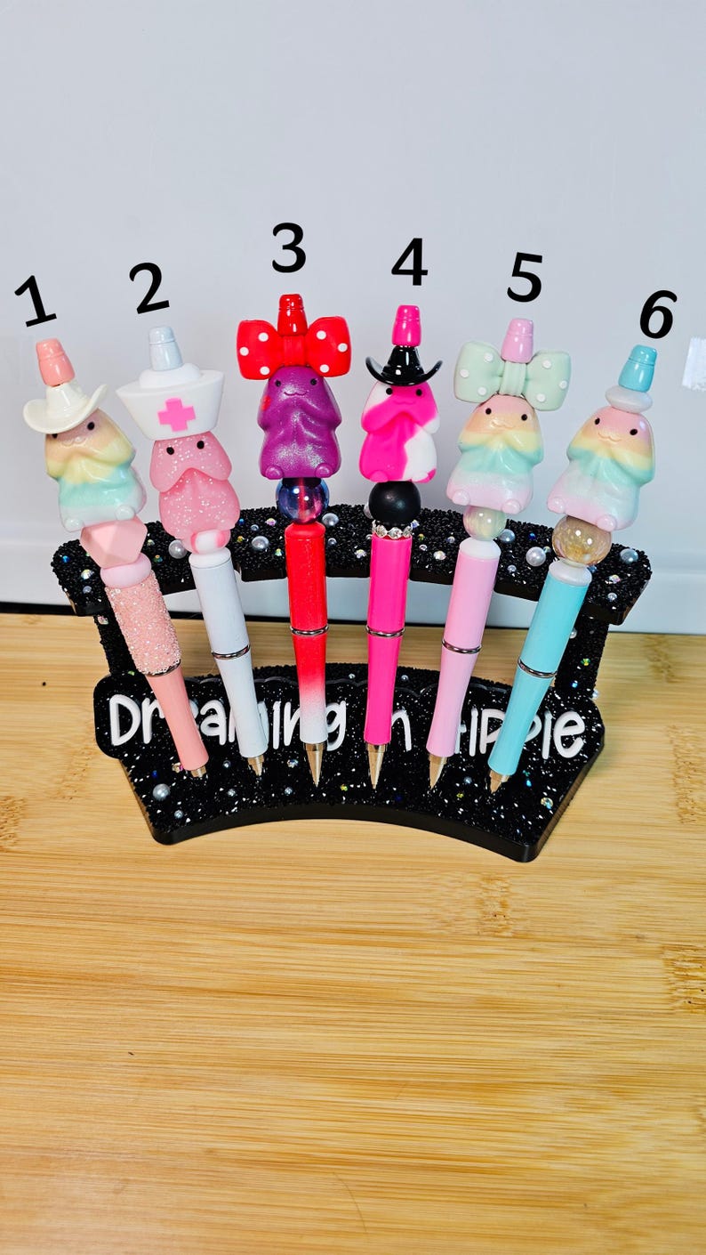 Richard Focal Silicone Beaded Pen: Funny Gift, Bows and Hats - Etsy
