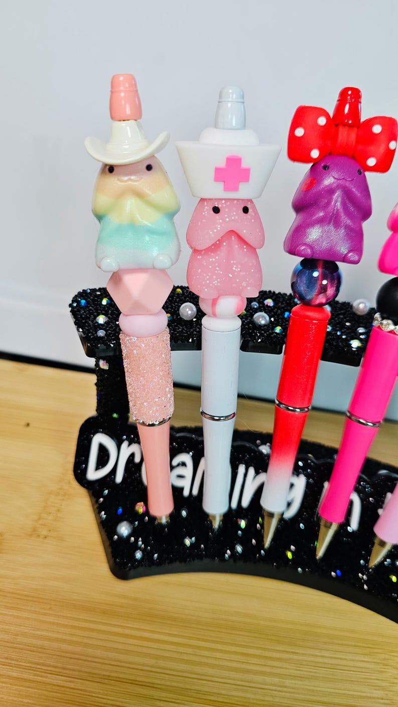 Richard Focal Silicone Beaded Pen: Funny Gift, Bows and Hats - Etsy