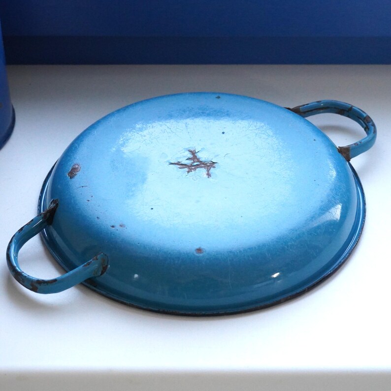 Vintage Enamel Pan With Two Handles From Czechoslovakia, 1950s - Etsy