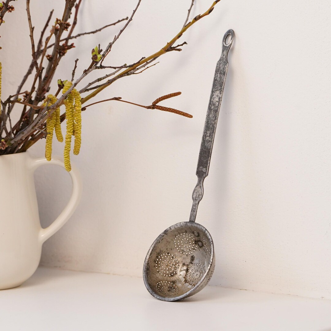 Antique Metal Skimmer, Old Ladle Strainer From 1900s - Etsy