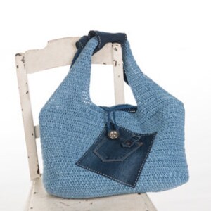 Crochet Pattern : Denim Shouder Bag - Etsy