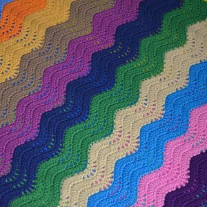 Crochet Pattern : Ripple Blanket - Etsy