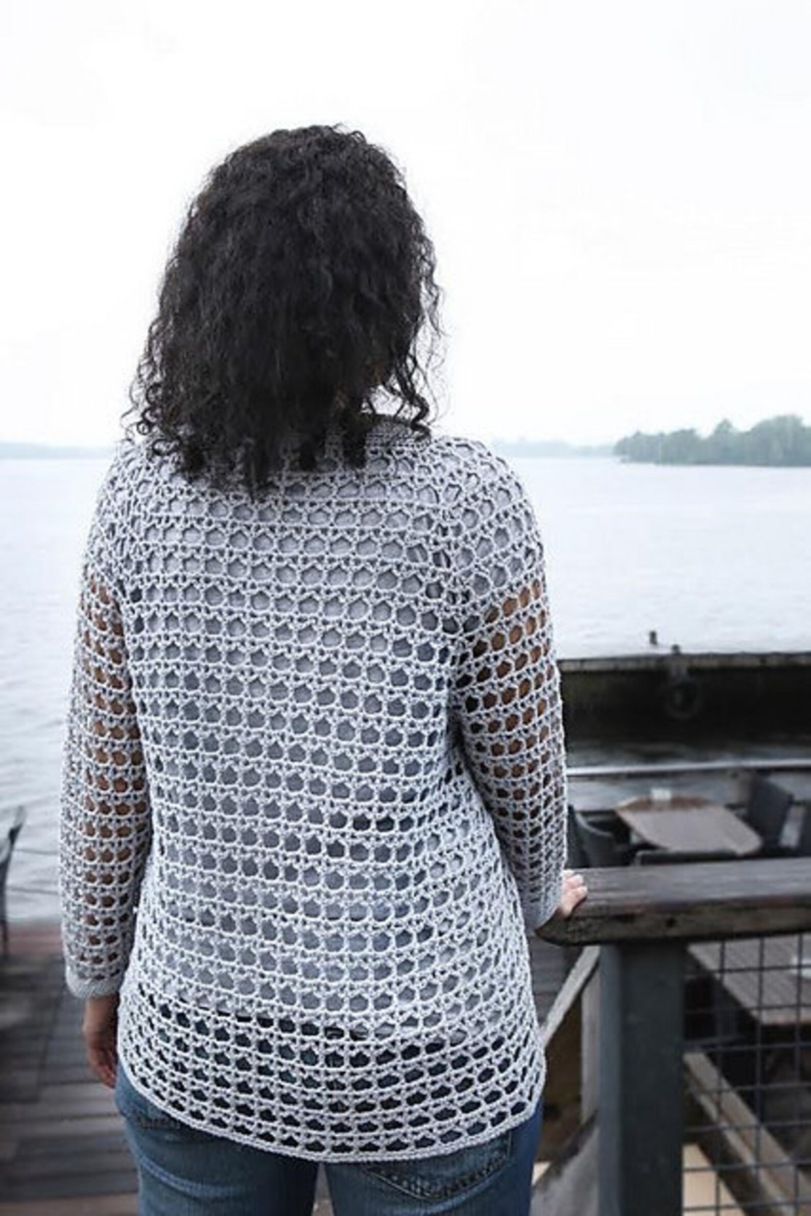 Crochet Pattern Mesh Cardigan for Ladies - Etsy