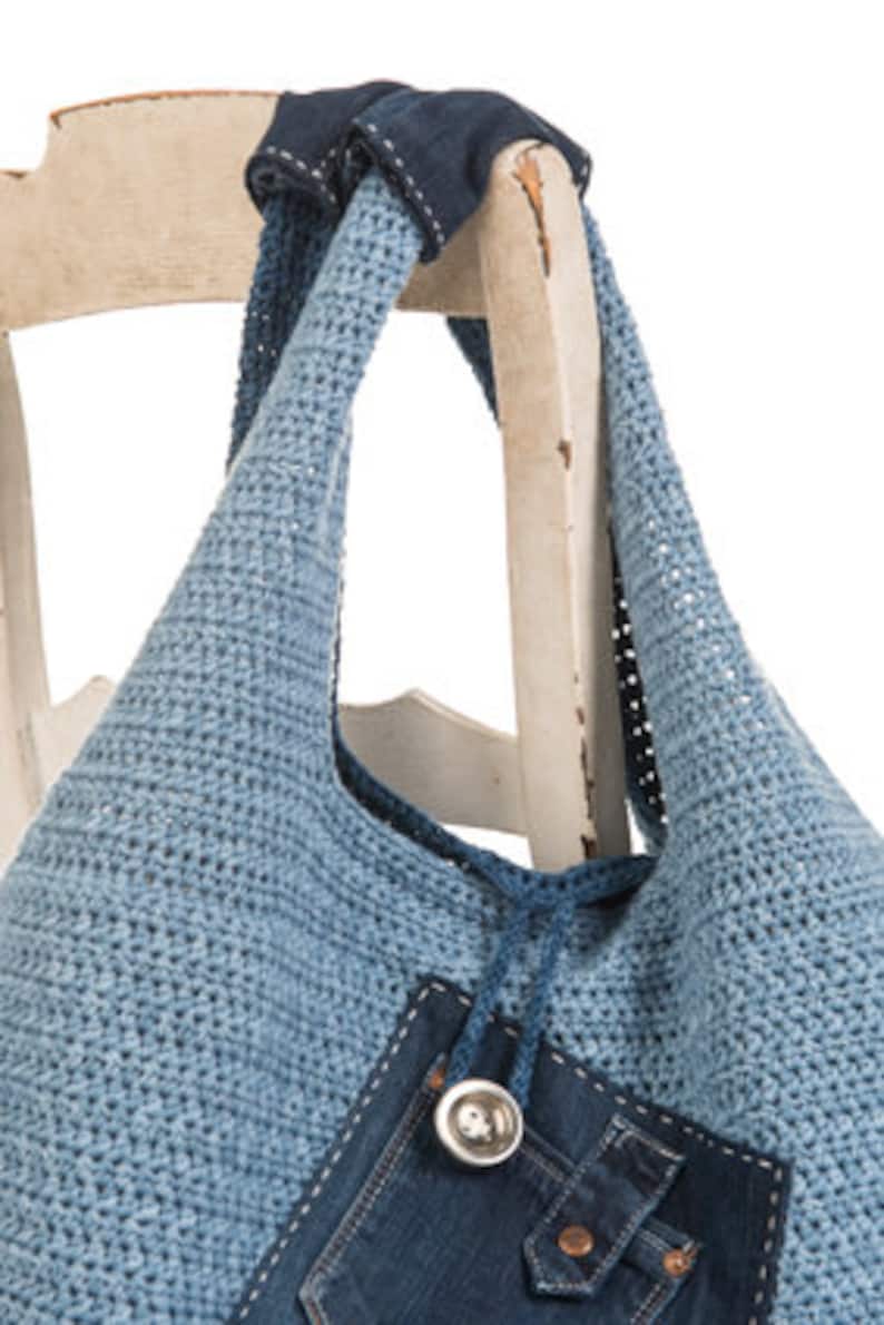 Crochet Pattern : Denim Shouder Bag - Etsy