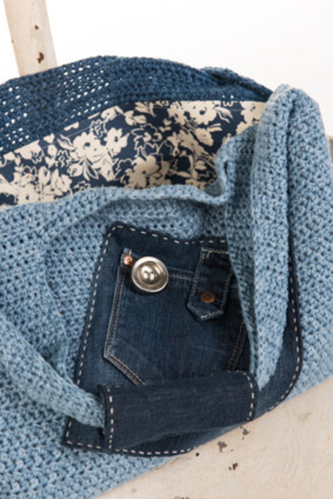 Crochet Pattern : Denim Shouder Bag - Etsy